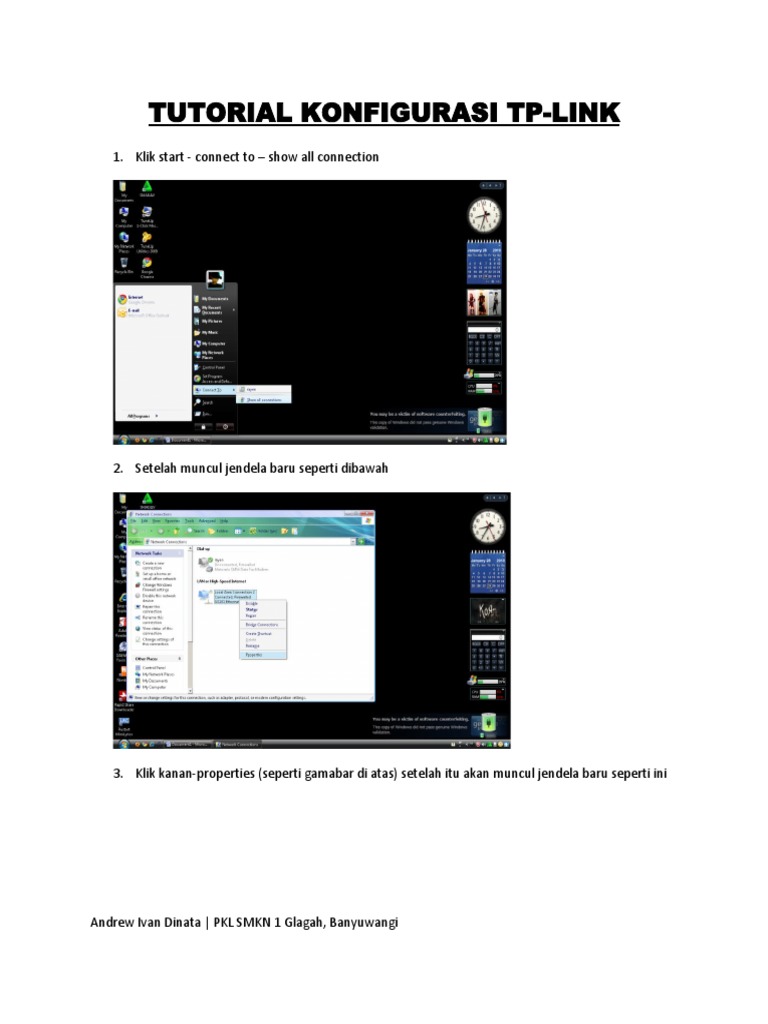 Tutorial Konfigurasi Tp-Link | PDF