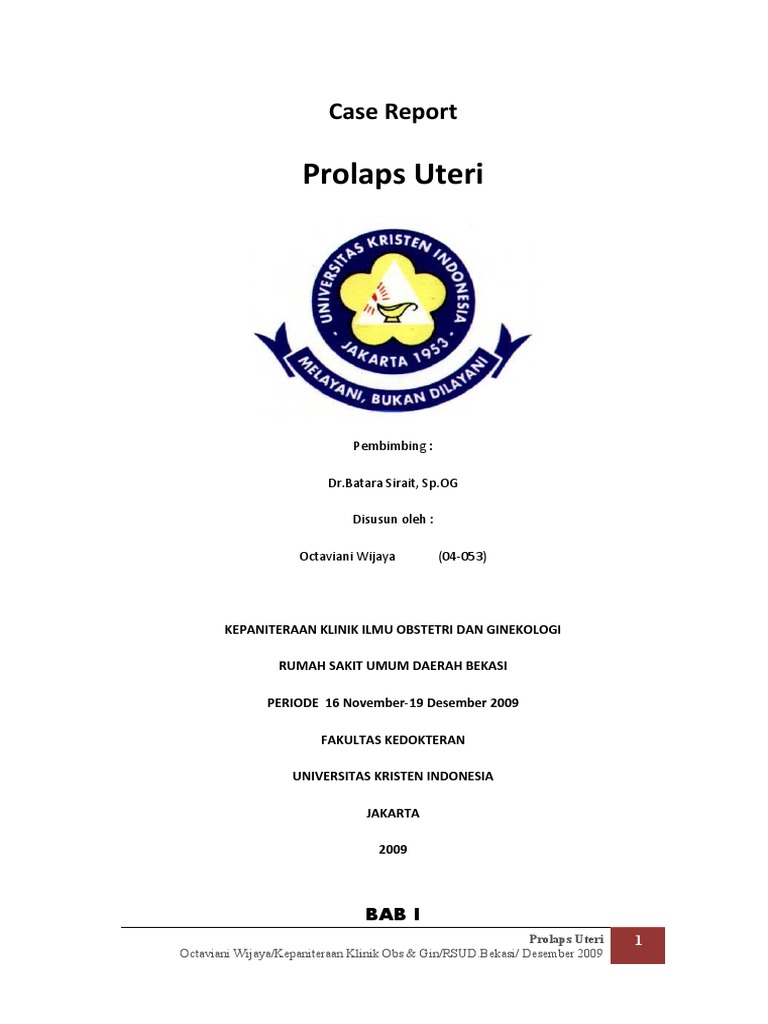 Prolaps Uteri: Case Report | PDF