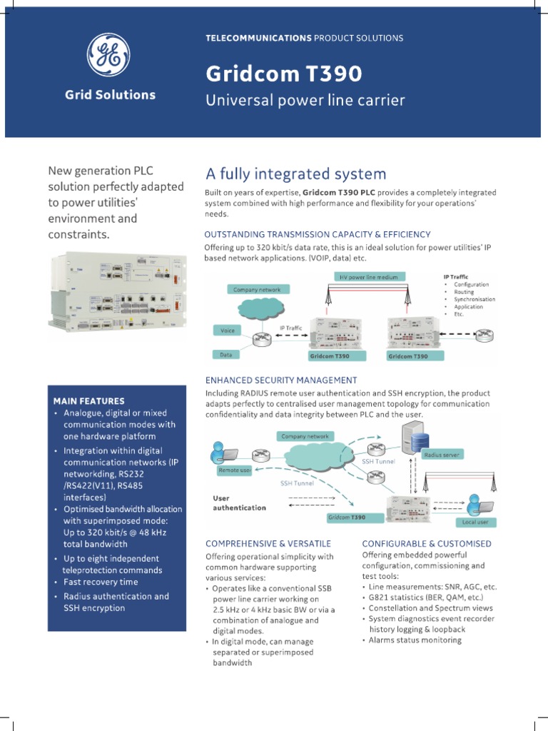 Gridcom T390 Brochure GE | PDF