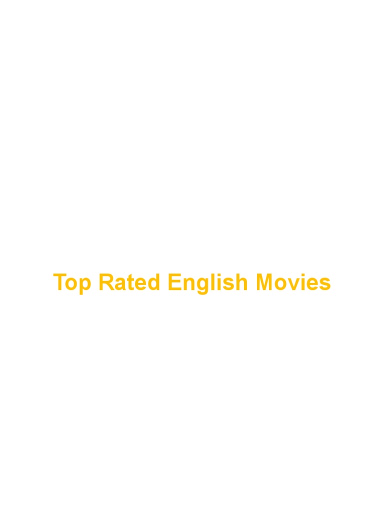 Top Rated English Movies | PDF | Young Adult