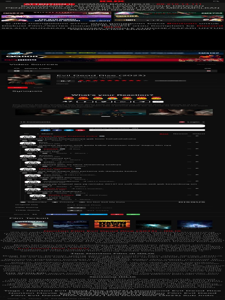 Nonton Evil Dead Rise (2023) - Subtitle Indonesia - IDLIX | PDF