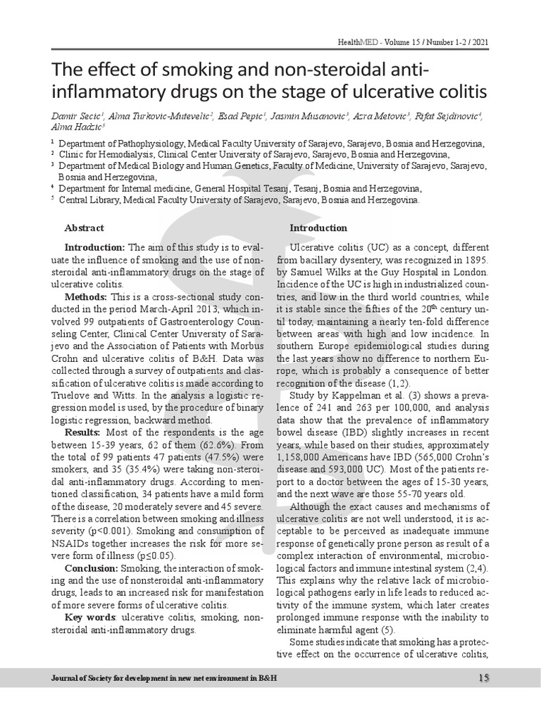 Healthmed 15 1 Damir Secic | PDF | Inflammatory Bowel Disease ...
