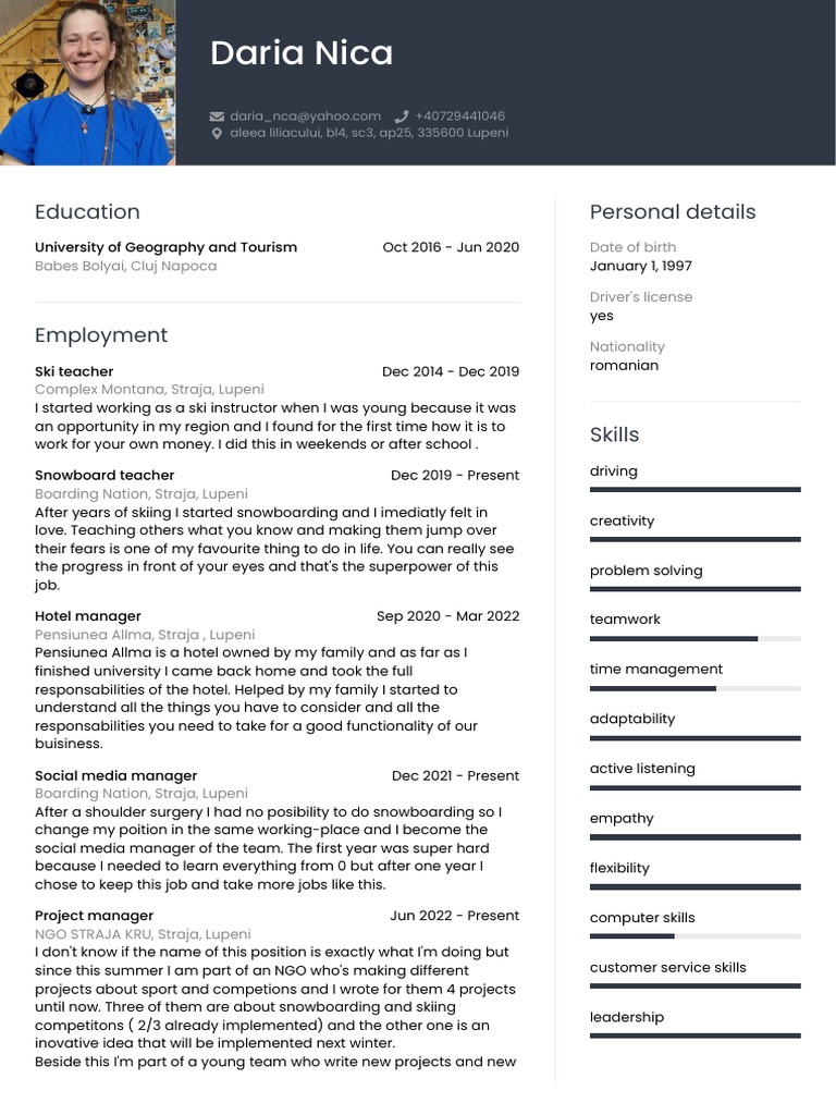 CV Nica Daria | PDF