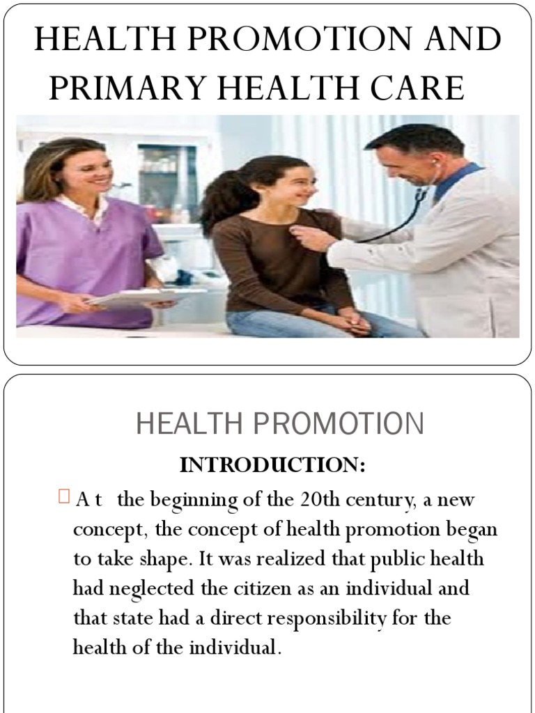 Primary Health Care | PDF | Health Promotion | Health Care