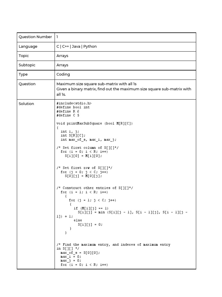 TCS NQT Practise Questions | PDF | Algorithms | Computer Programming