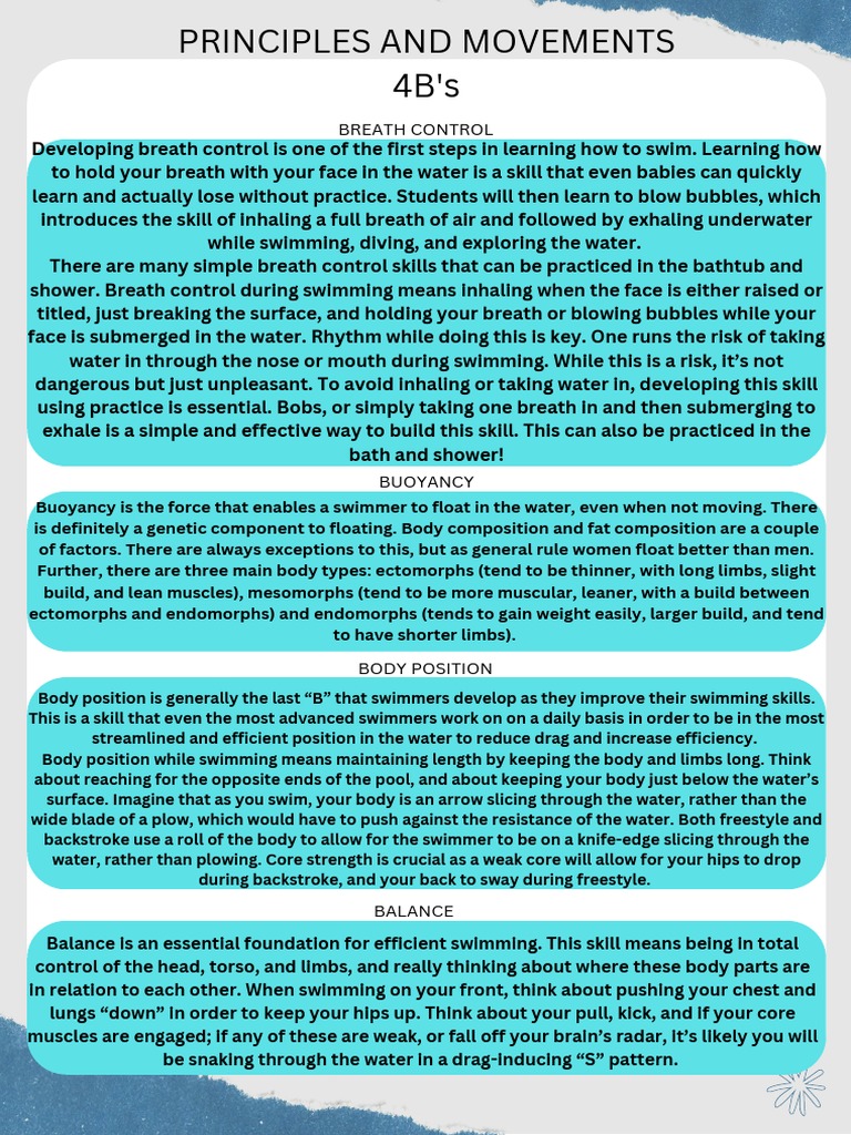 4BS and Safety | PDF | Swimming | Breathing
