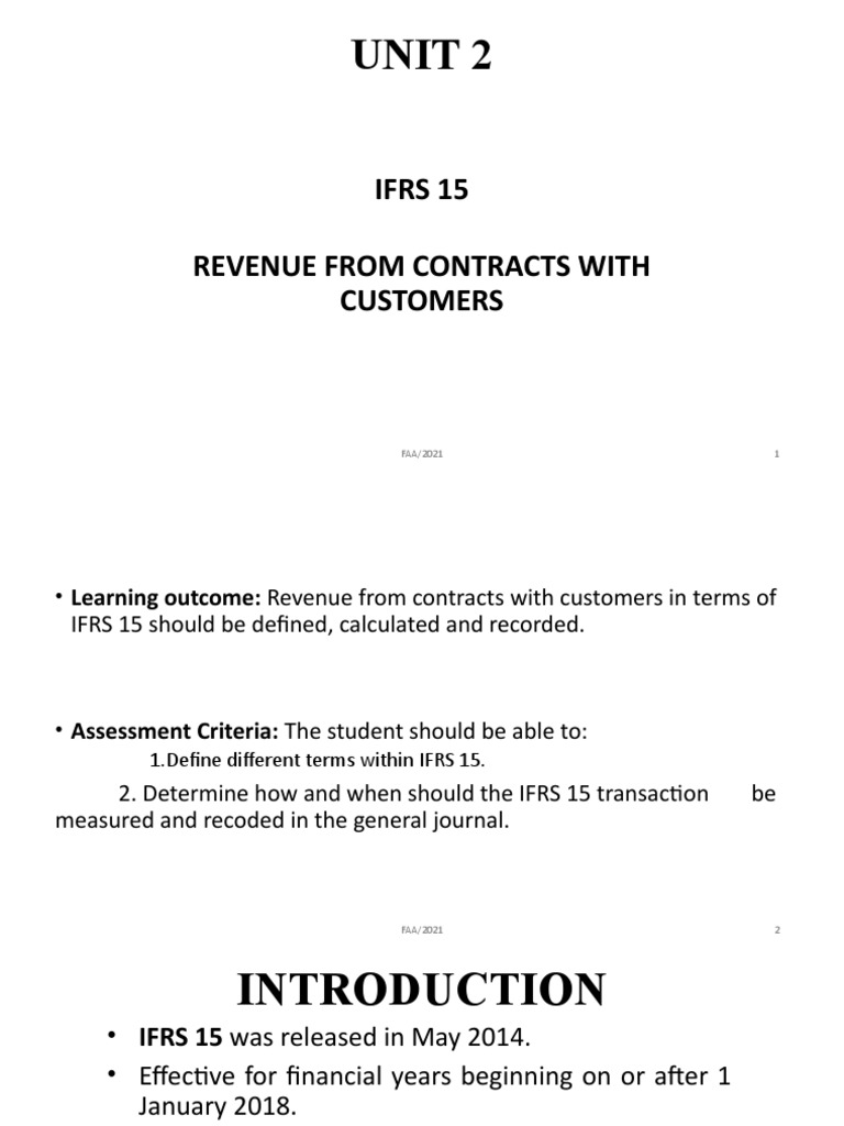 IFRS 15: Revenue Recognition Guide | PDF