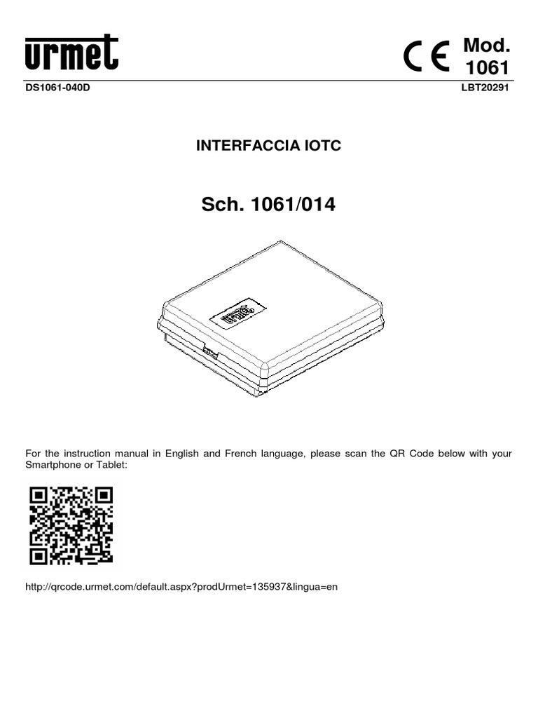 Interfaccia Iotc: DS1061-040D LBT20291 | PDF