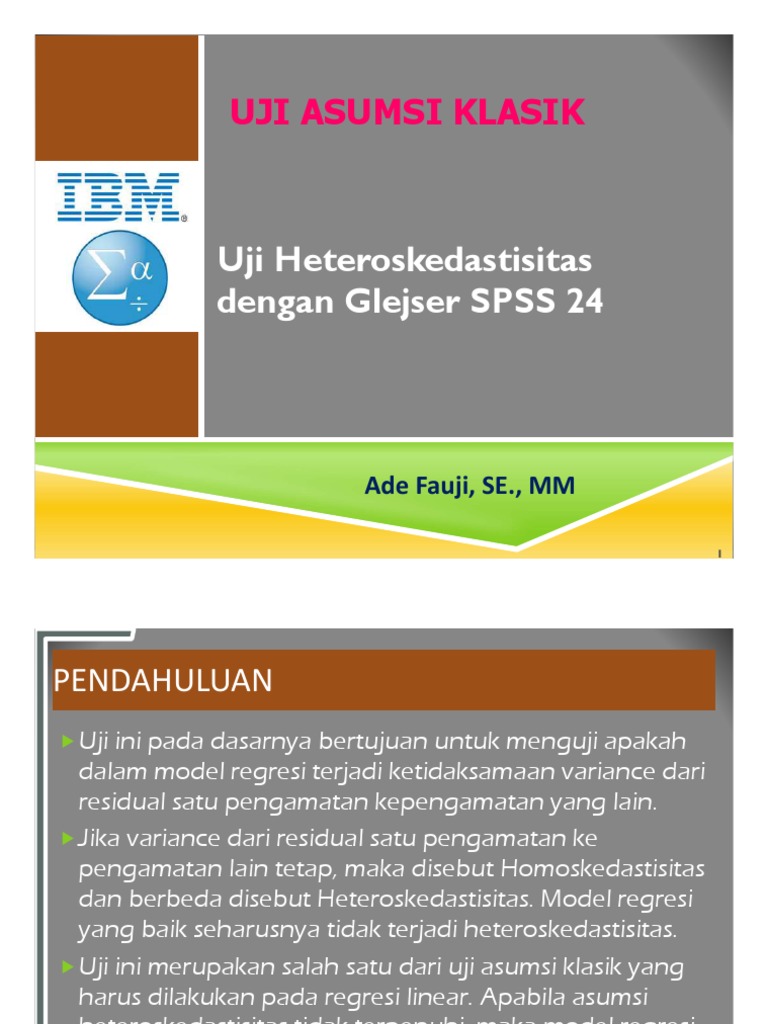 Uji Heteroskedastisitas Dengan Glejser S | PDF