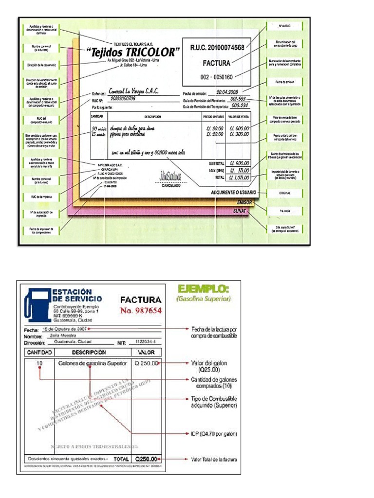 Contabilidad Ept Partes de Una Factura | PDF
