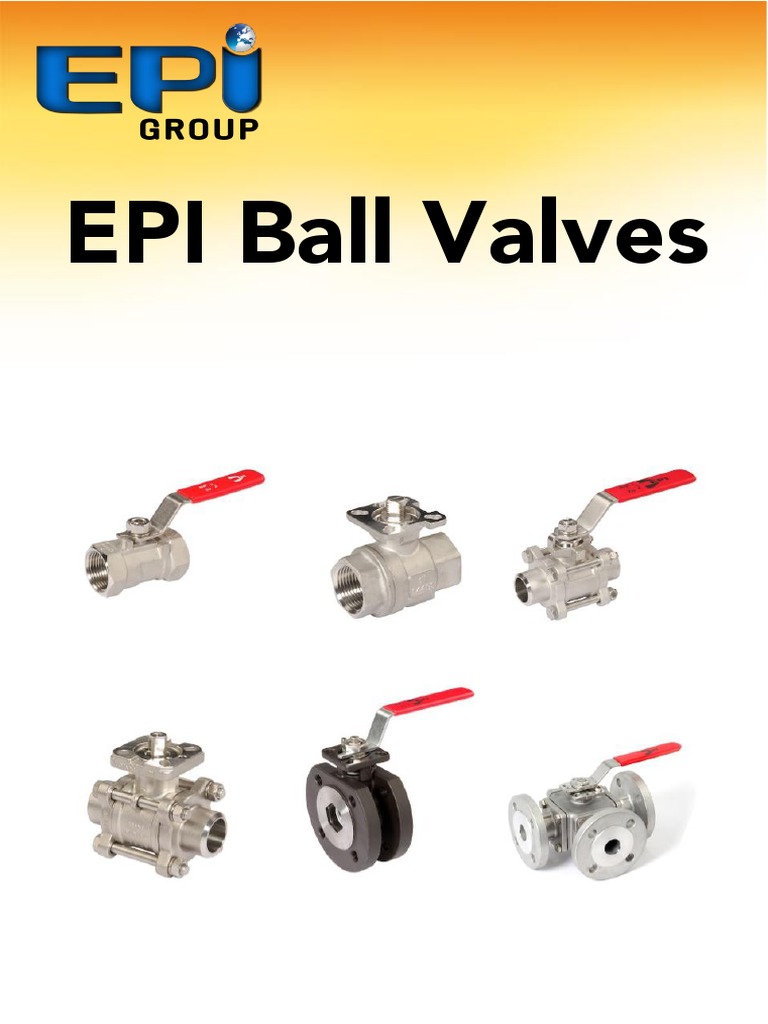 EPI Stainless Steel Ball Valves Guide | PDF | Valve | Washer (Hardware)