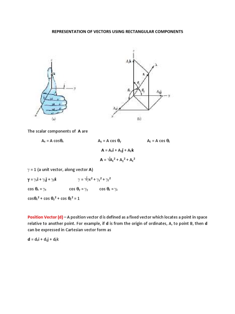 Representation of Vectors Using Rectangular Components | PDF ...