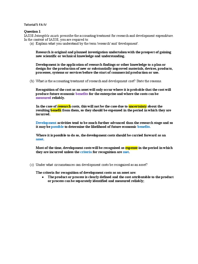 IAS38 R&D accounting | PDF | Expense | Depreciation