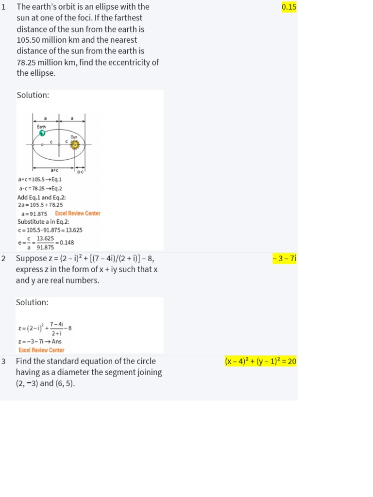 Solving Problems Involving Geometric Shapes, Equations, Probabilities ...