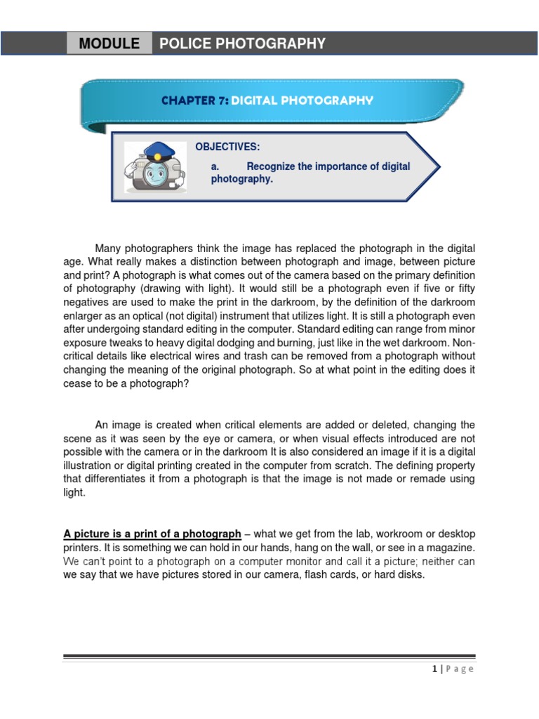 Digital Photography Advantages for Police Work | PDF | Camera | Digital ...