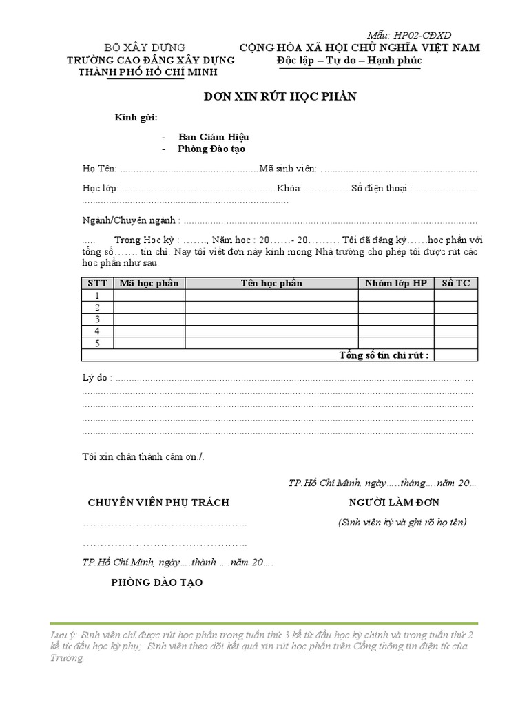 2 - Don Xin Rut Hoc Phan | PDF