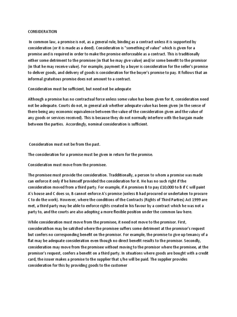 Contract Law | Download Free PDF | Consideration | Justice