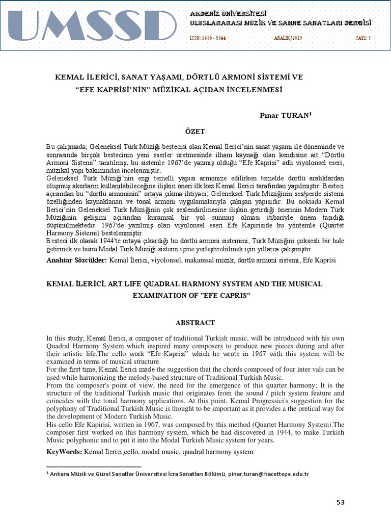 Kemal - Ler - C - , Sanat Ya - Ami, D - RTL - Armon - S - Stem - Ve - Efe Kapr - S - N - N - M ...