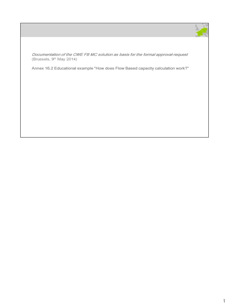 Annex 16 - 2 Example How Does FB Capacity Calculation Work | PDF ...