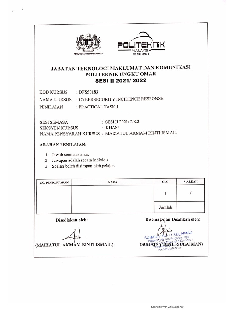 Practical Task 1 DFS50183 | PDF