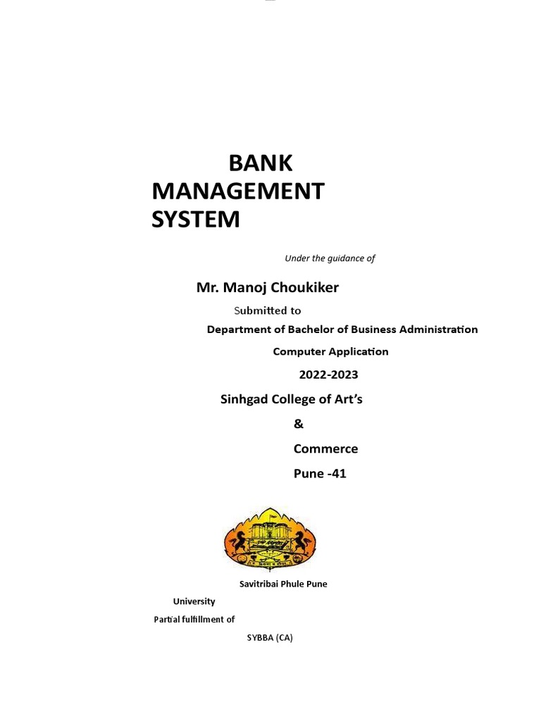 C++ Bank Management System Project | PDF | Banks | Bank Account