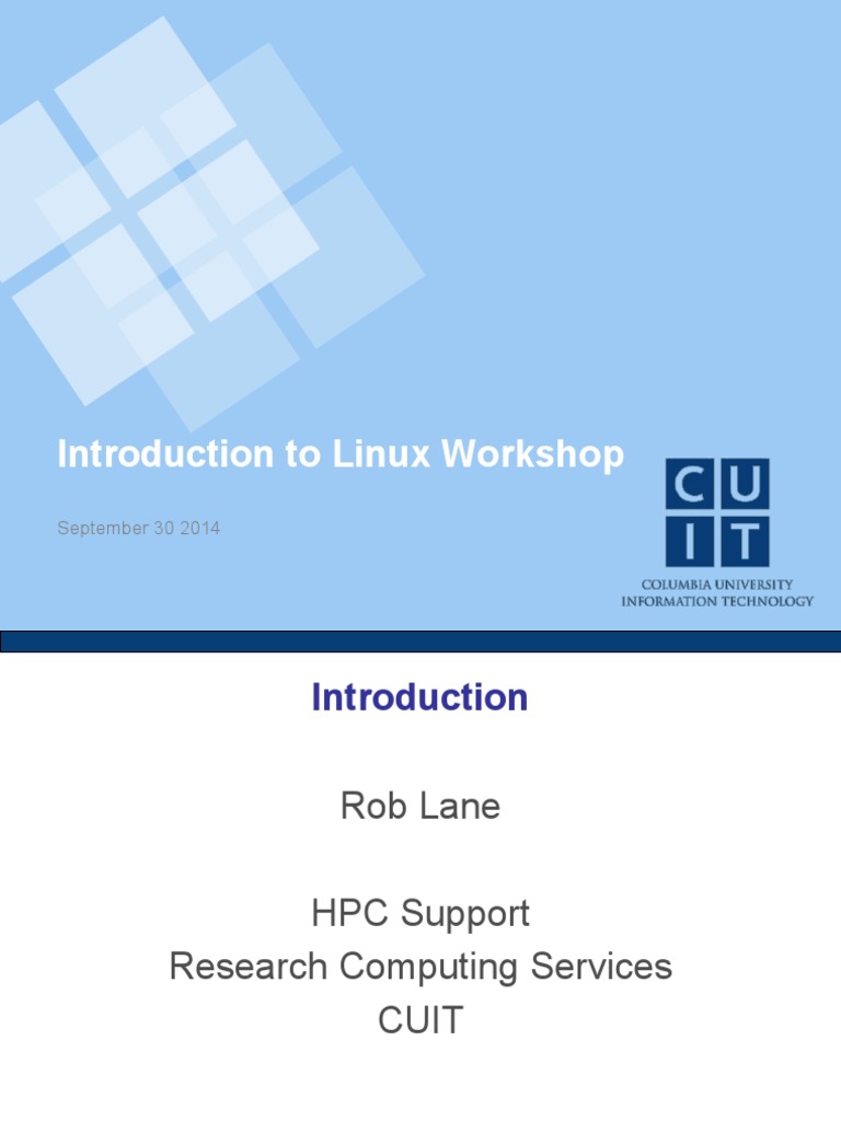 14 0930 Intro To Linux | PDF