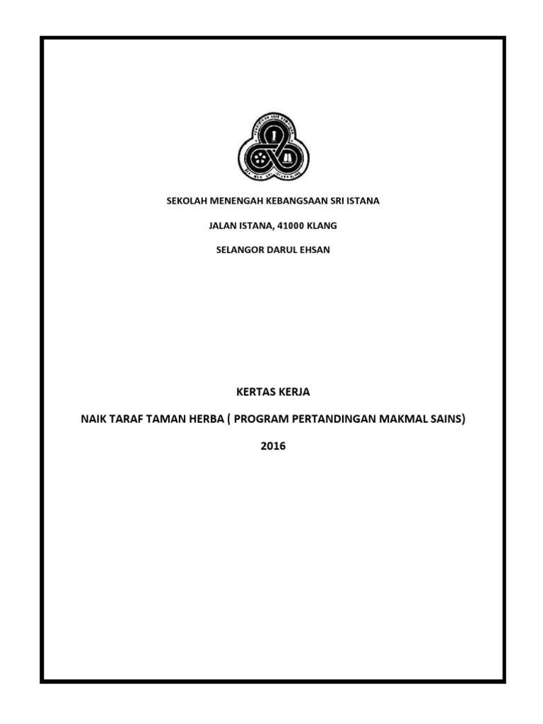 PSS Kertas Kerja Taman Herba | PDF