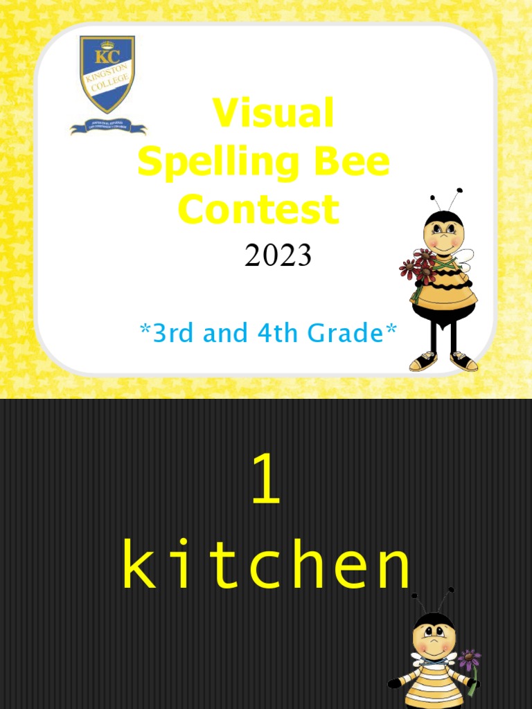 3rd and 4th Spelling Bee | PDF | Games & Activities | Cooking, Food & Wine