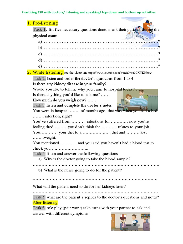 Preparing for a Doctor's Appointment: A Listening Exercise on Common ...