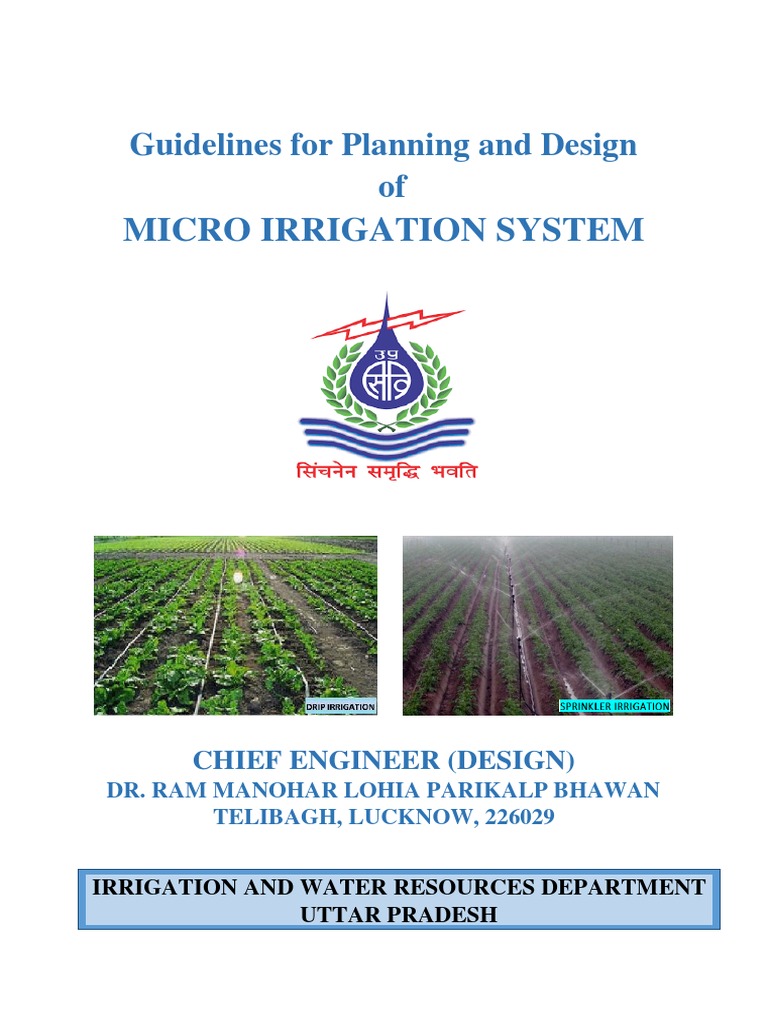 Micro Irrigation System Guidelines UP | PDF | Irrigation | Valve