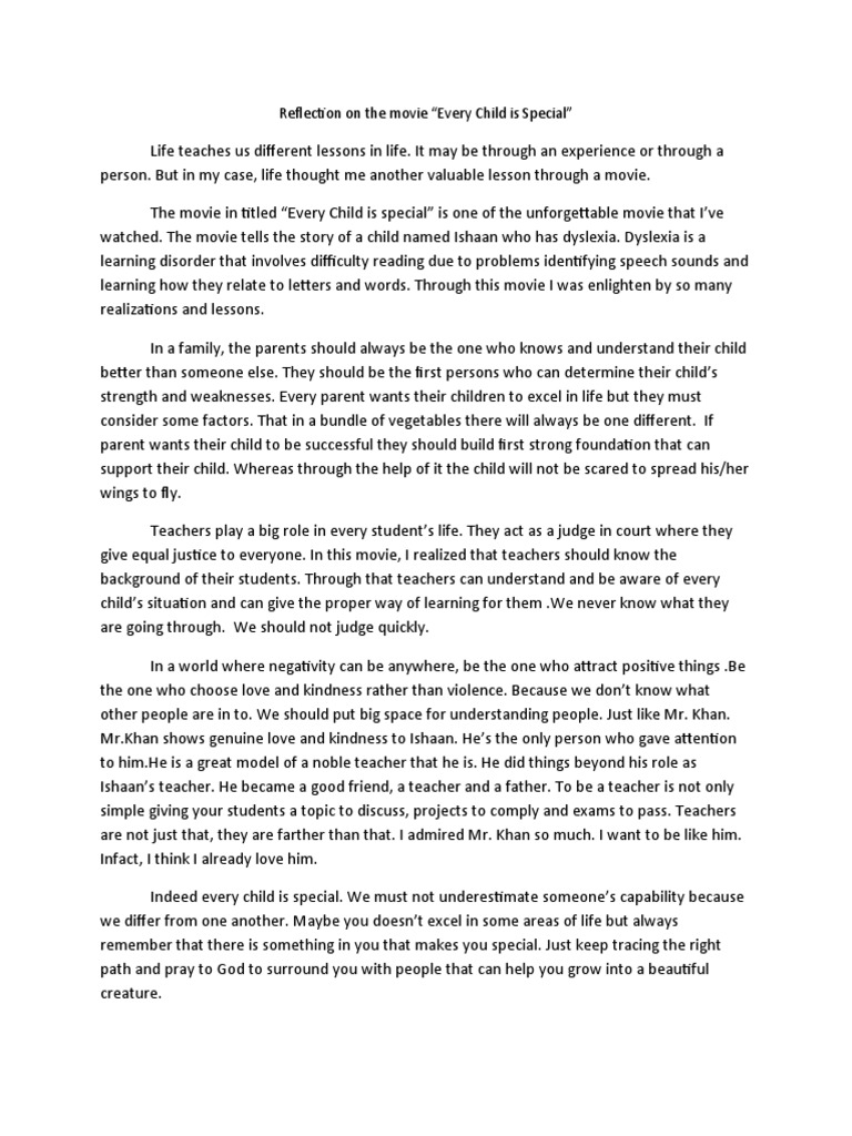 Reflection Paper 1 | PDF | Dyslexia | Learning Disability