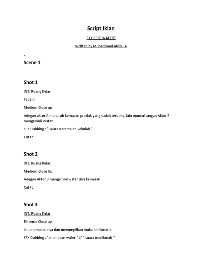 Script M.alvin.A | PDF