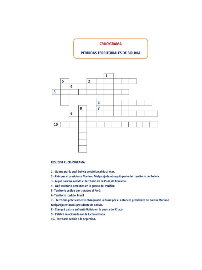 Sopa de Letras Perdidas de Bolivia | PDF