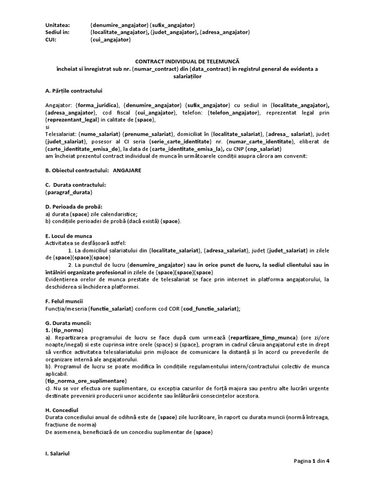 Contract Individual Telemunca | PDF