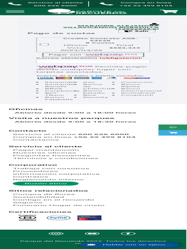 Pago Express Parque Del Recuerdo 7 | PDF