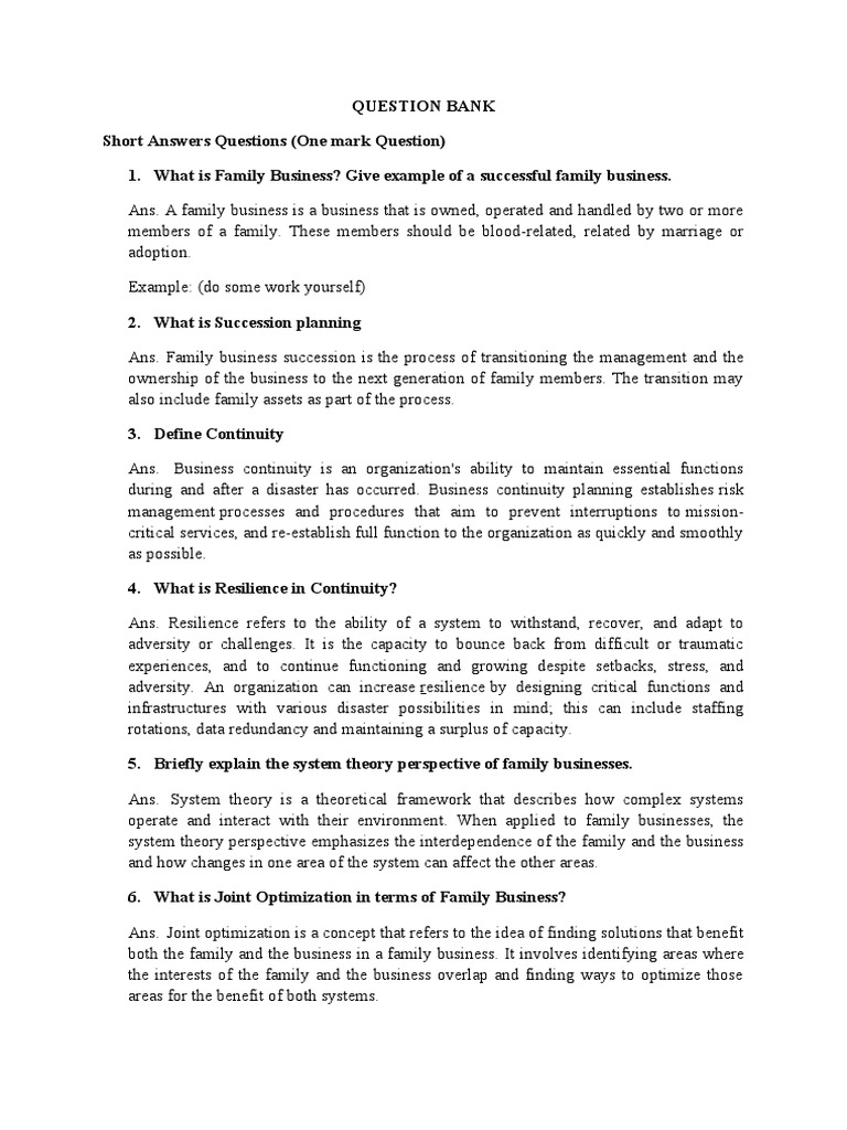 Question Bank FBM | PDF