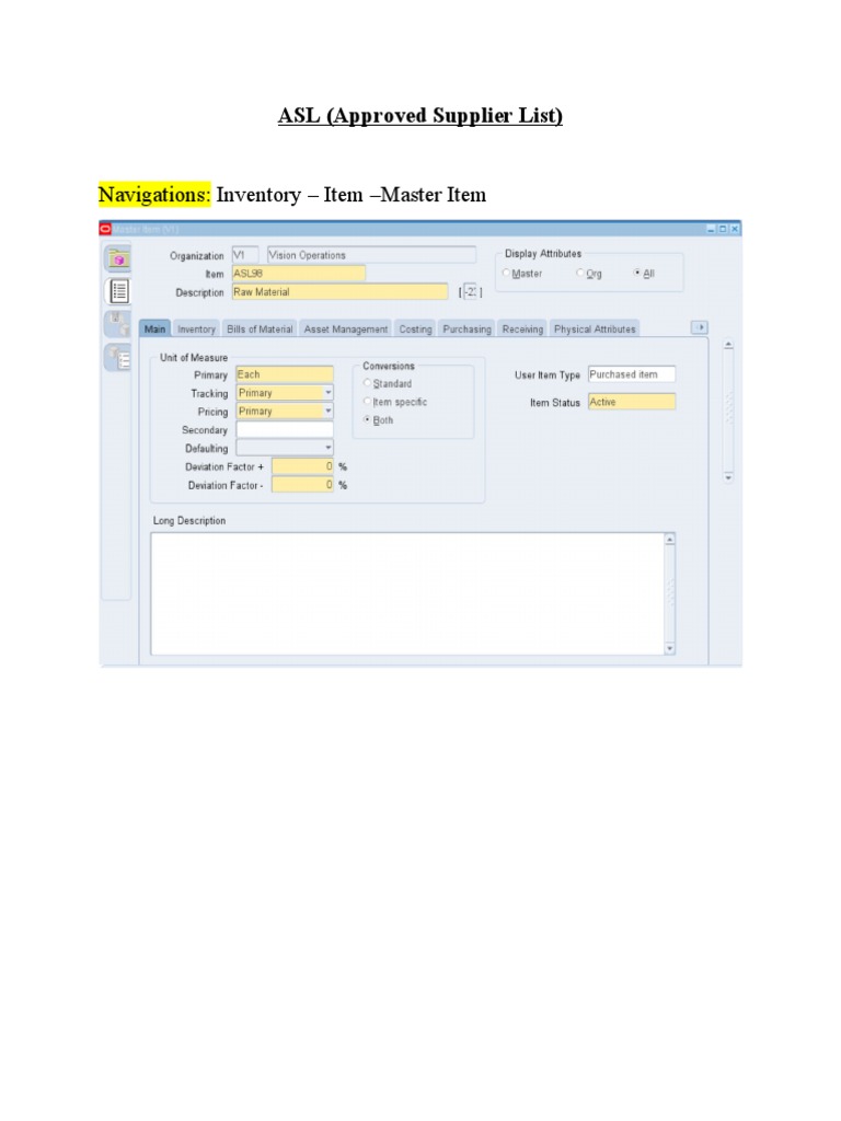 Approved Supplier List Guidelines | PDF