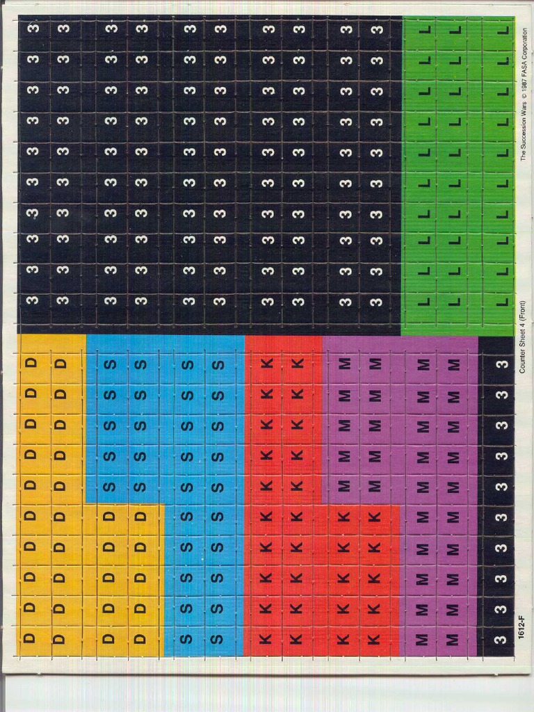 BattleTech 1612b - Succession Wars - Counter Sheet 1 | PDF