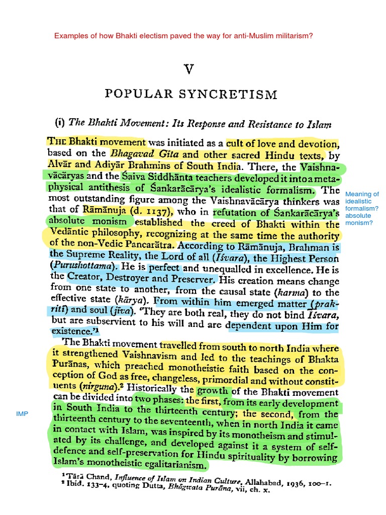 Popular Syncretism by Aziz Ahmed 140-152, 163-166 | PDF | Religious ...