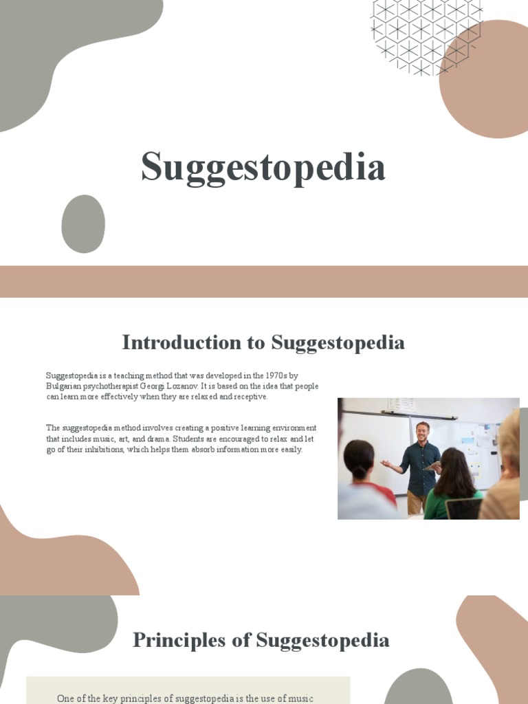 Suggestopedia | PDF | Teachers | Classroom