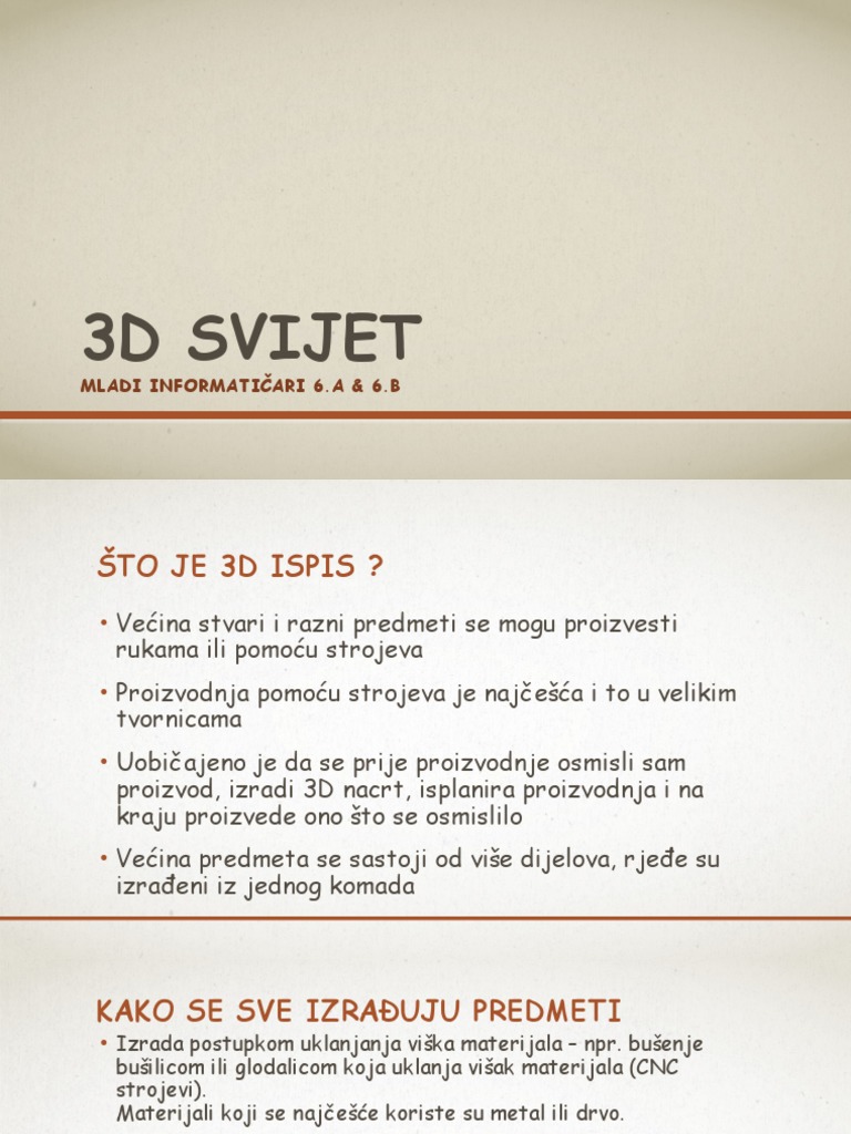 3D Svijet | PDF