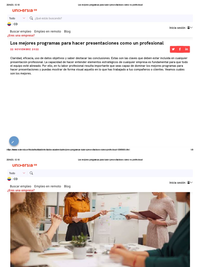 Los Mejores Programas para Hacer Presentaciones Como Un Profesional | PDF | Microsoft PowerPoint
