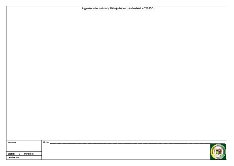 Formato Dibujo Tecnico Industrial P2 | PDF