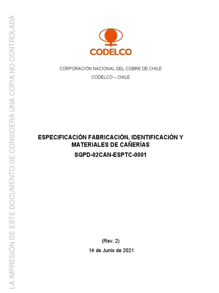 Sgpd-02can-Esptc-0001 - Especificacion Fabricacion, Identificacion y ...