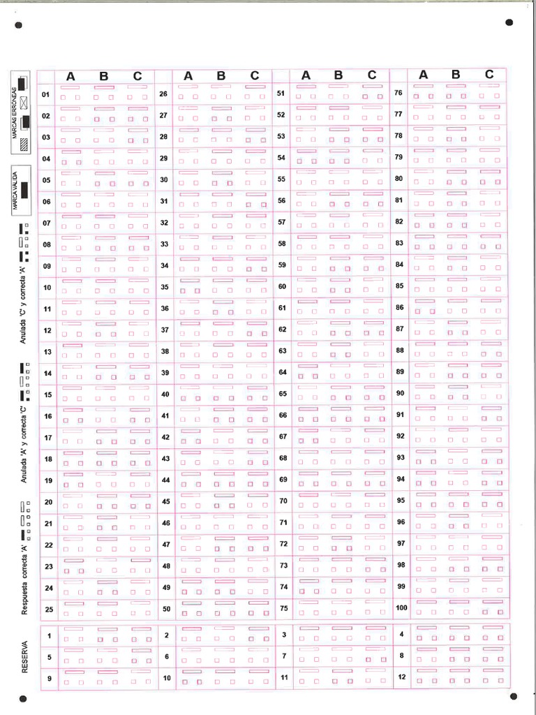 Modelo Respuesta Test ABC | PDF