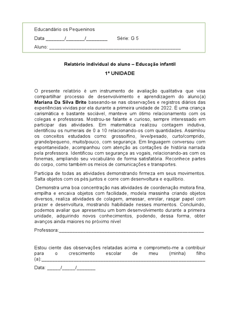 Modelo de Relatório | PDF