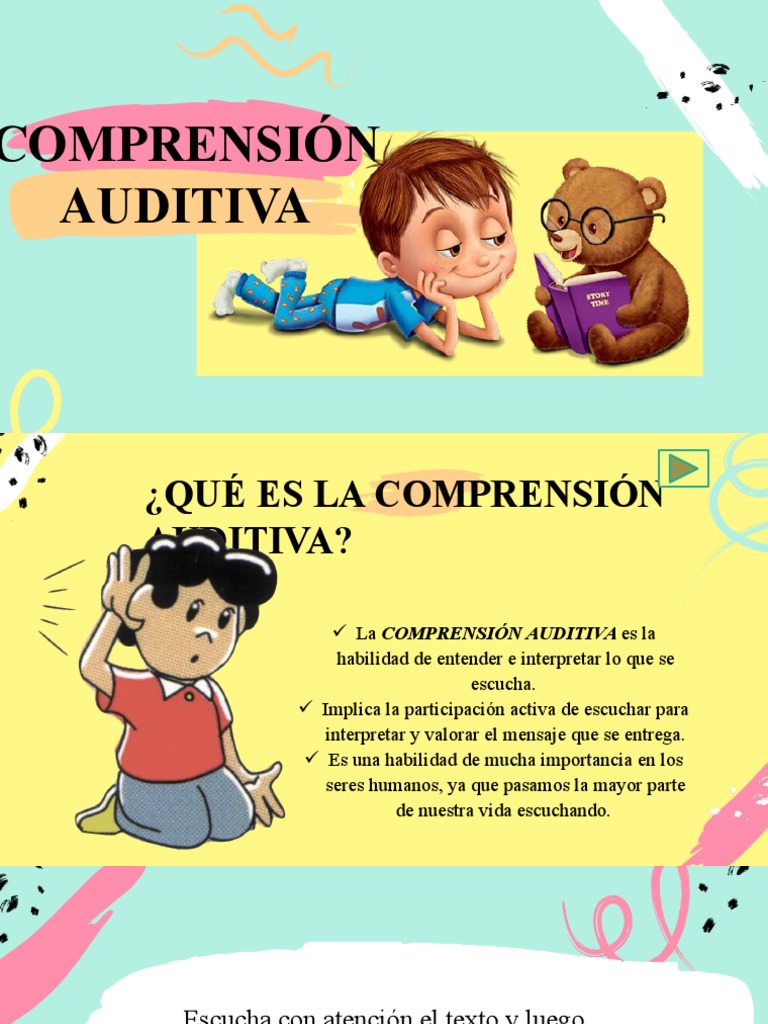 Actividades de Comprensión Auditiva Infantil | PDF