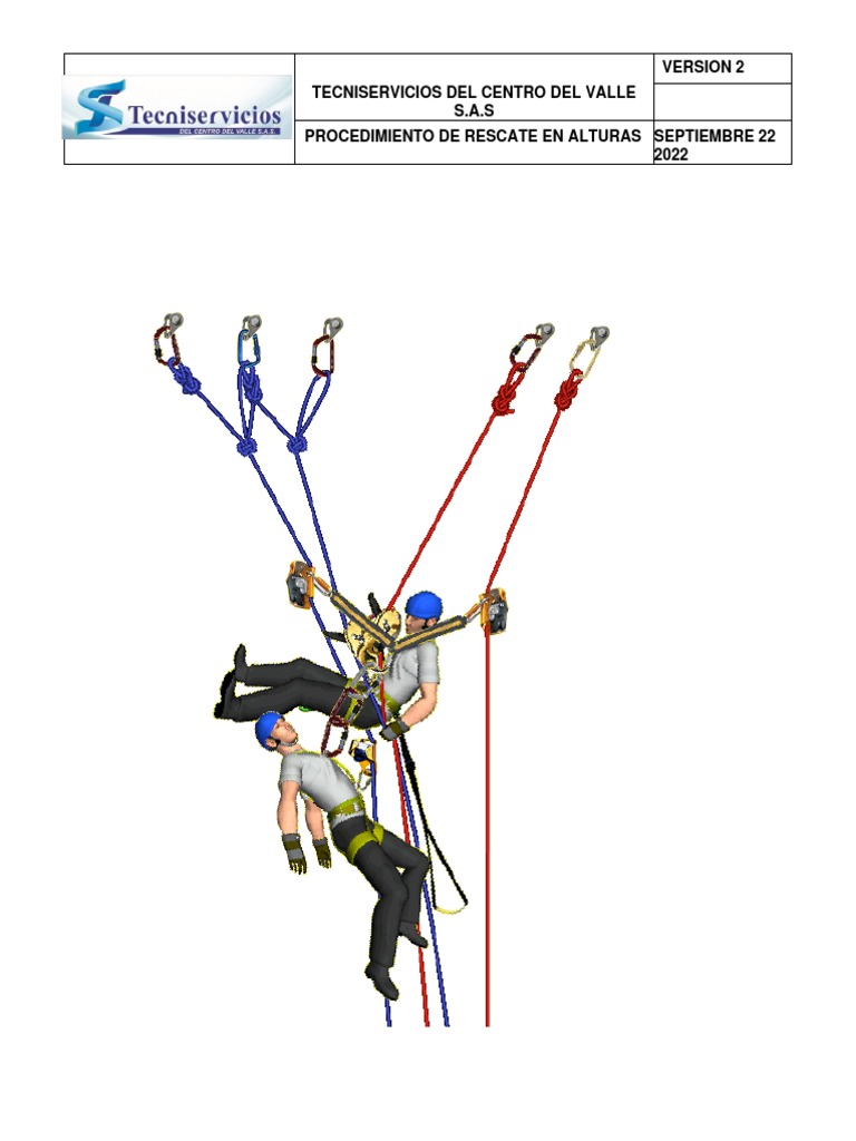 Procedimiento para Rescate en Alturas | PDF | Primeros auxilios ...