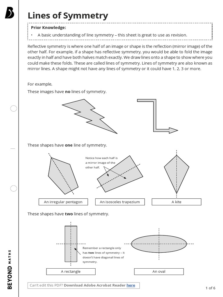 Lines of Symmetry (Interactive) | PDF | Shape | Symmetry