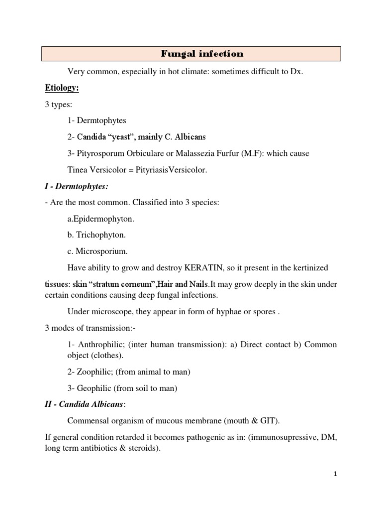 Fungal Infection | PDF